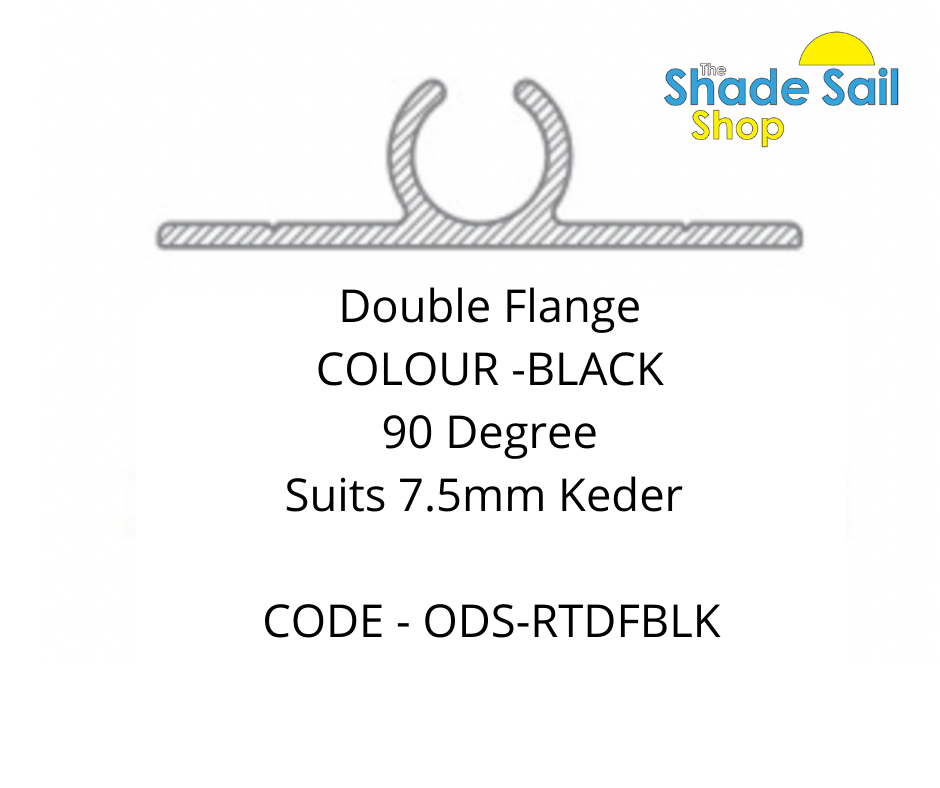 Keder Rope Track - Double Flange - 90° 3.2FT Lengths – The Shade Sail Shop
