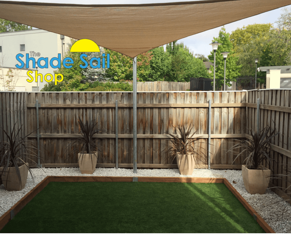 11.8ft x 11.8ft x 11.8ft SAND Triangle Shade Sail Shady Lady Range ...